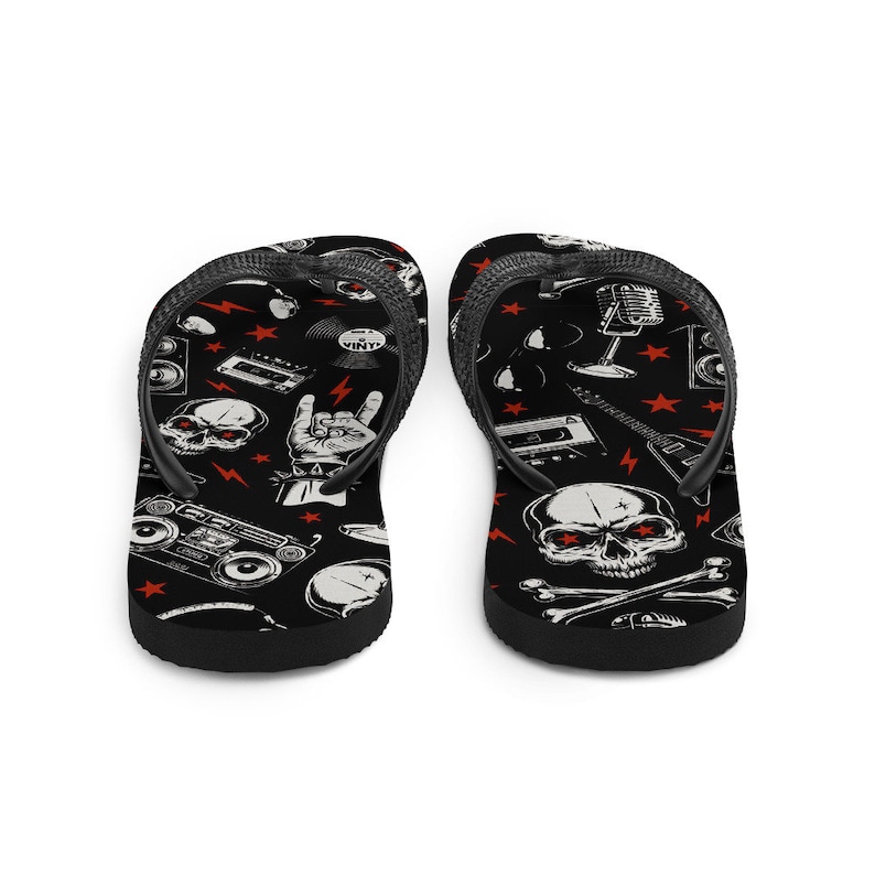 Heavy Metal Flip-Flops Concert Music Festival Slippers Hard | Etsy