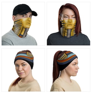Pharaoh Face Mask - Multifunctional Neck Gaiter, Headwear, Facemask ...