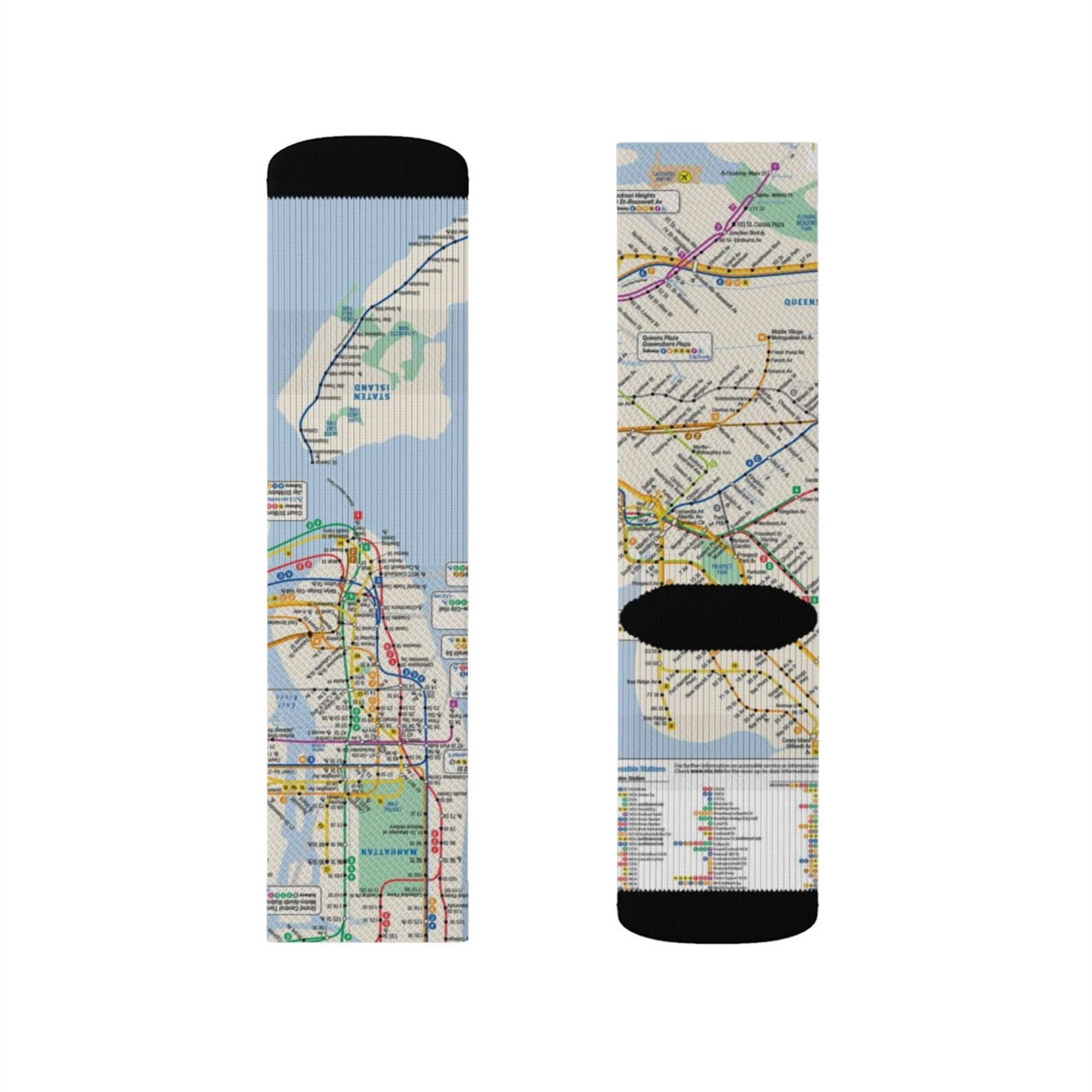 New York City Subway Map Socks - Etsy
