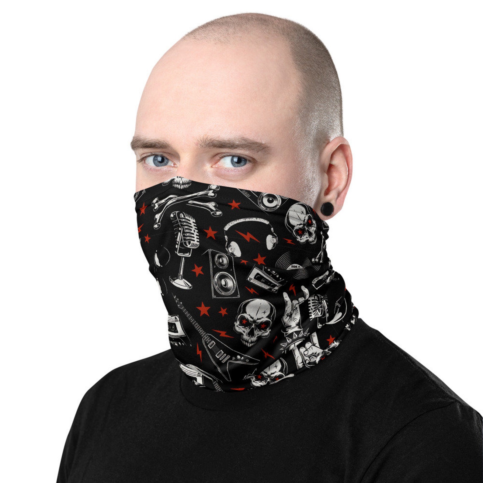 Heavy Metal Face Mask Multifunctional Neck Gaiter Headwear - Etsy