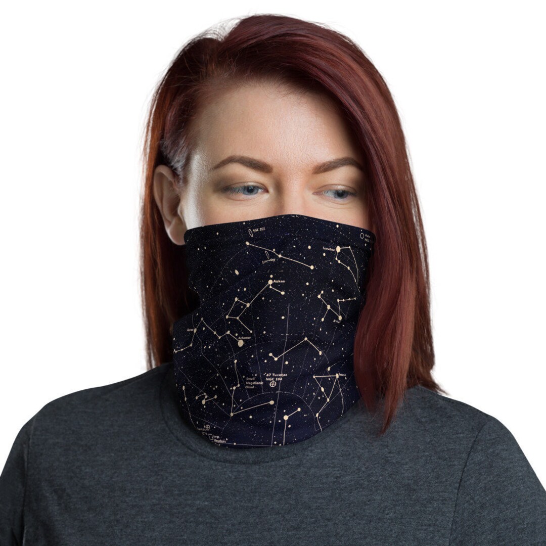 Constellations Face Mask, Astronomer Neck Gaiter, Scarf, Headwear ...