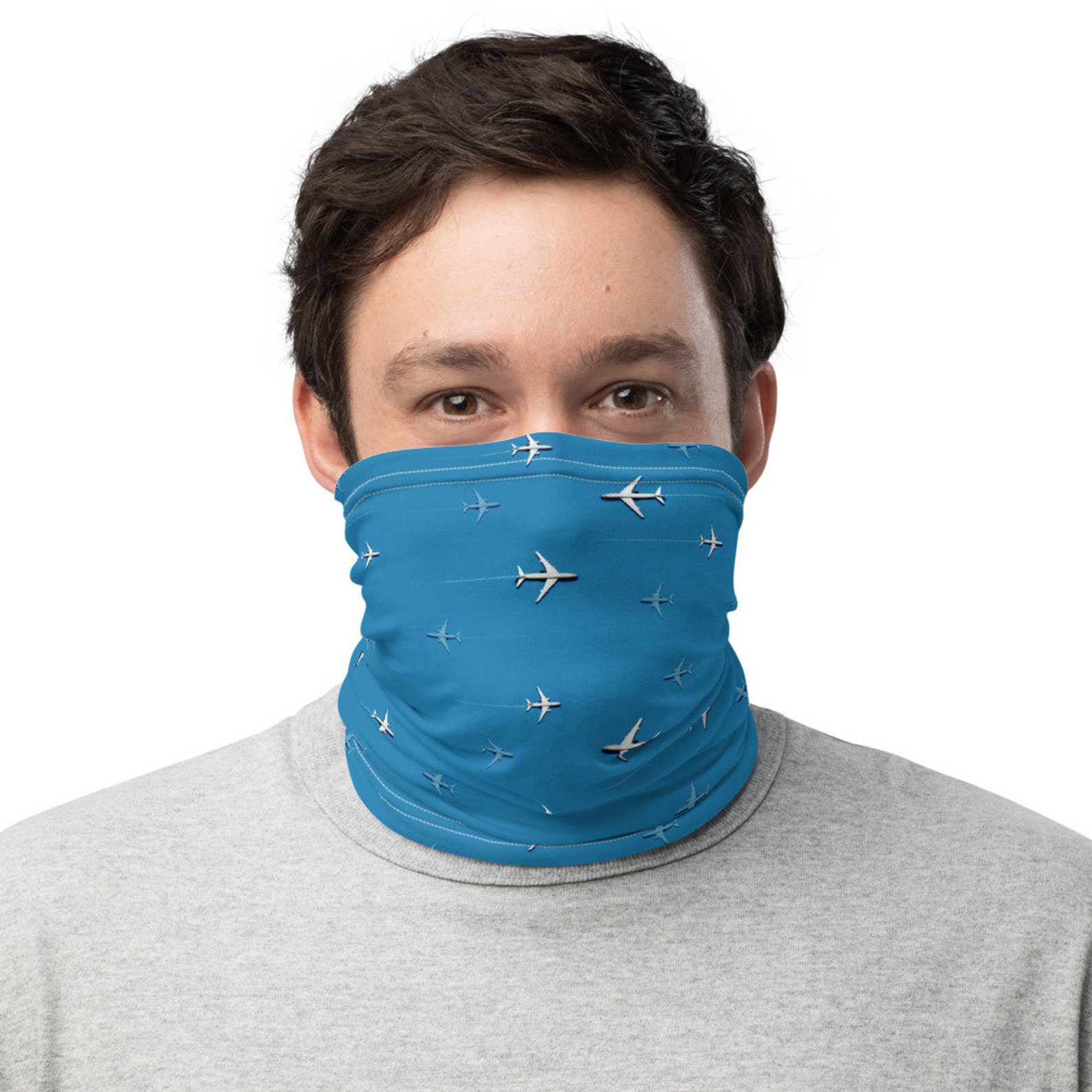 Airplane Face Mask Neck Gaiter Planes Facemask Pilot - Etsy