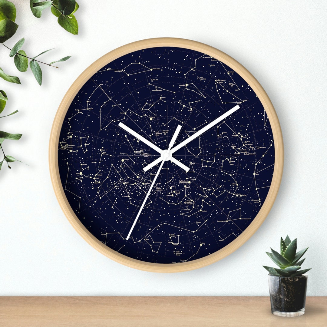 Constellations Wall Clock, Astronomy, Celestial Wall Clock - Etsy