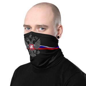 Russian Flag Face Mask Neck Gaiter, Scarf, Headwear, Russia Facemask ...