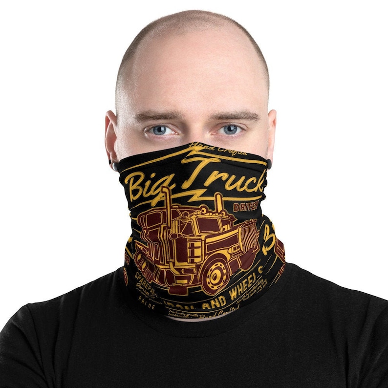 Big Truck Driver Face Mask Neck Gaiter Scarf Headwear - Etsy