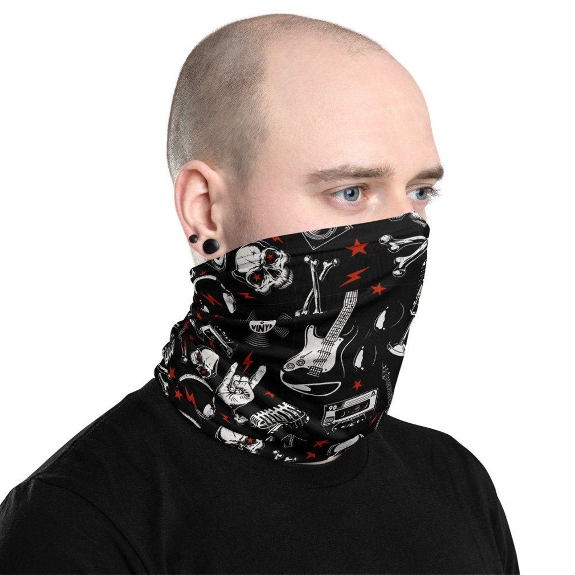 Heavy Metal Face Mask Multifunctional Neck Gaiter Headwear - Etsy