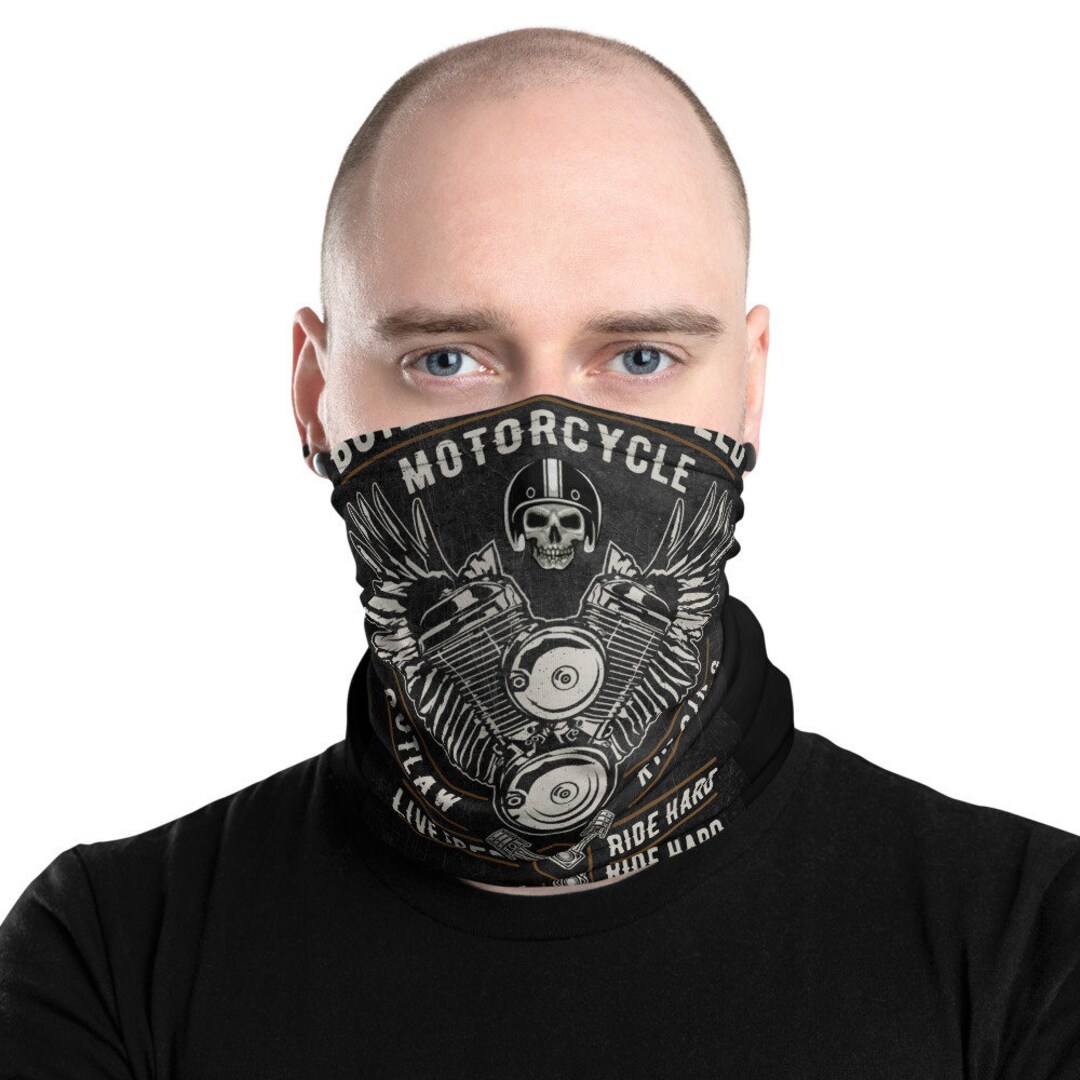 Biker Face Mask, Neck Gaiter, Motorcyclist Scarf, Headwear ...