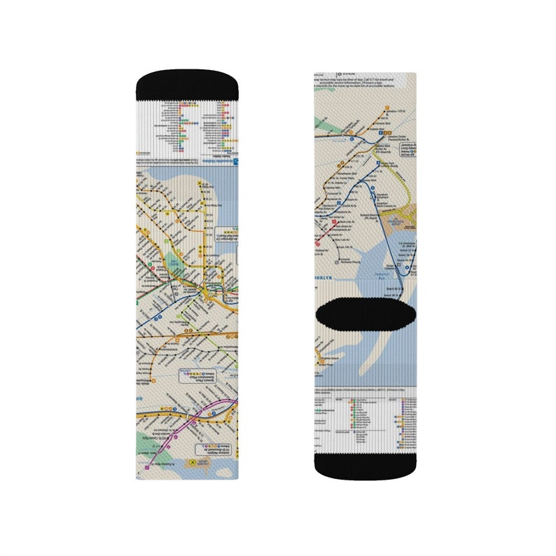 New York City Subway Map Socks - Etsy