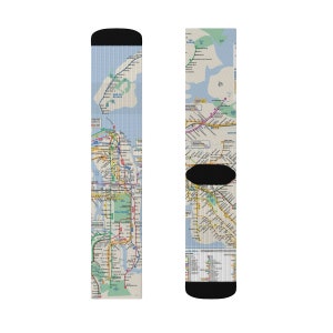 New York City Subway Map Socks - Etsy