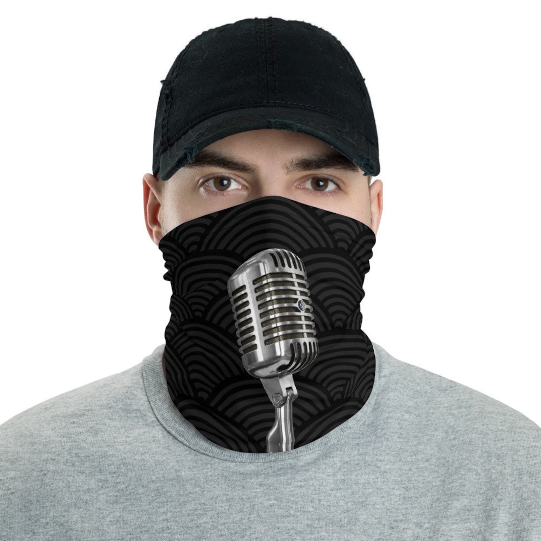 Microphone Face Mask - Neck Gaiter, Facemask for Reporter Radio ...