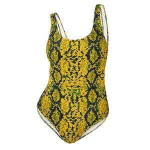 Yellow Anaconda Swimsuit, Swimwear, Pool Sea Predator, Snake Gift for ...