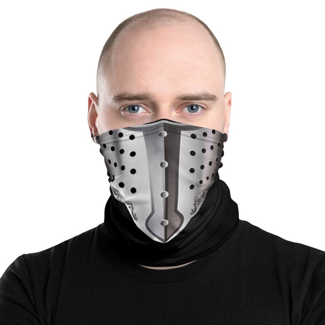 Knight Templar Face Mask, Neck Gaiter, Headwear, Warrior Facemask ...