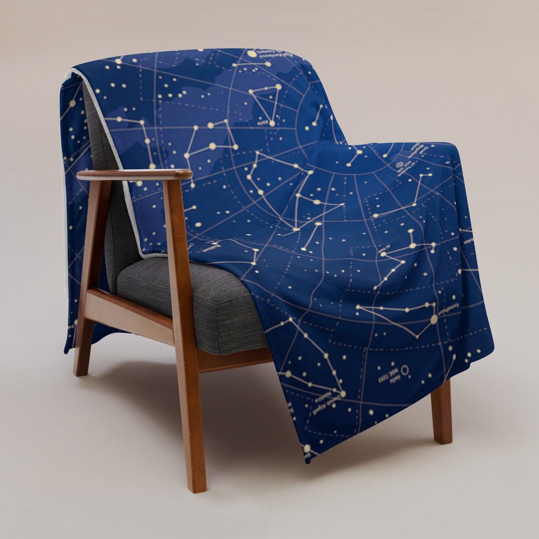Constellations Throw Blanket, Night Sky, Stars, Astronomy Celestial ...