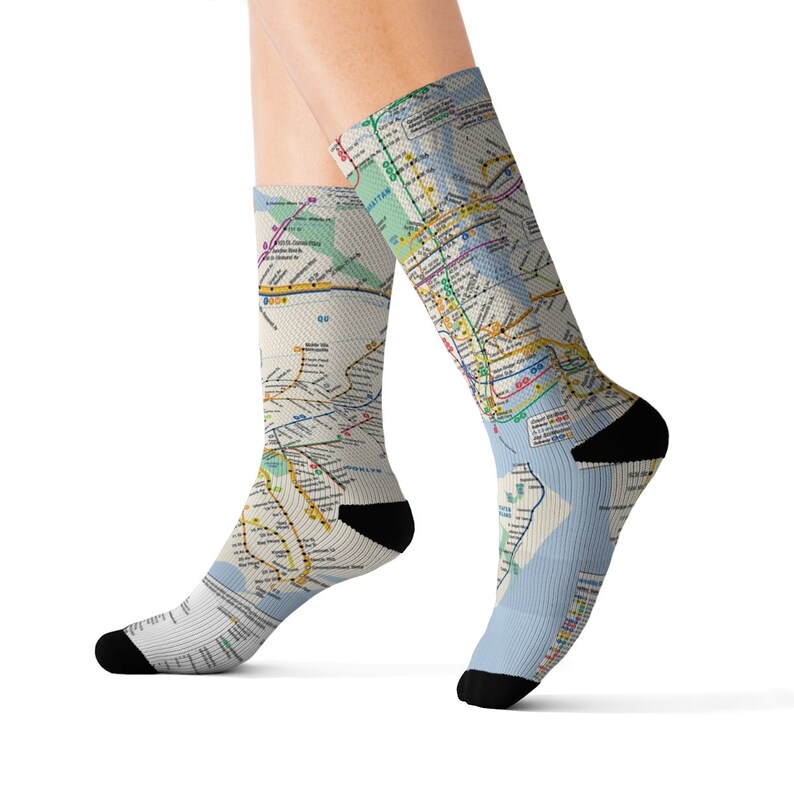 New York City Subway Map Socks - Etsy