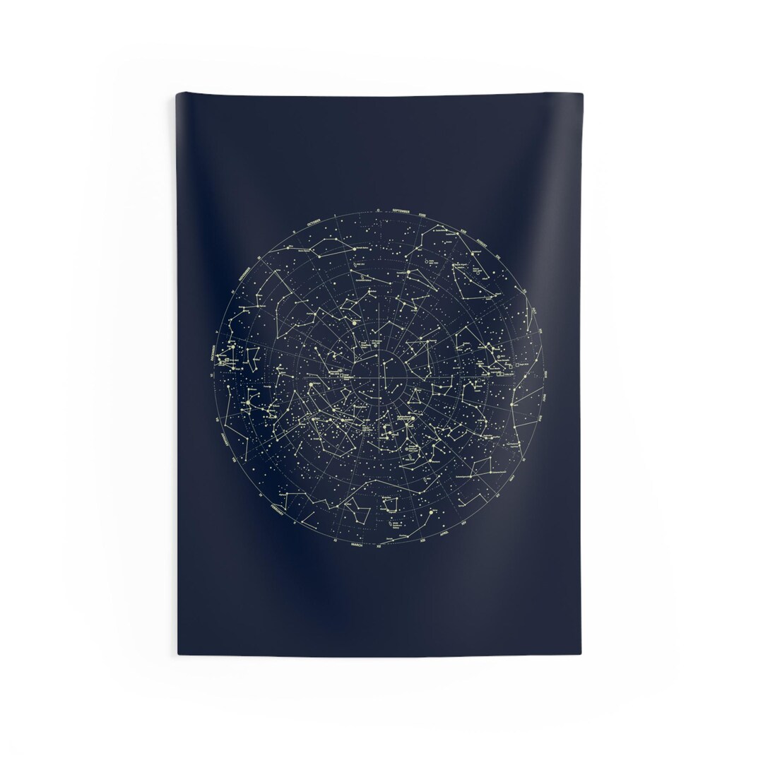 Constellations Map Wall Tapestry, Astronomy Constellation Astrology ...