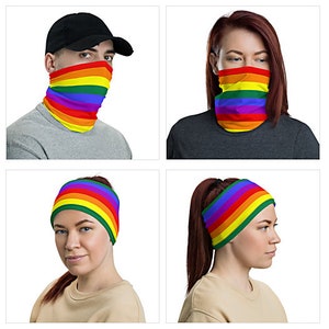 Lgbt Face Mask, Neck Gaiter, Scarf, Headwear, Facemask, Headband, Gay ...