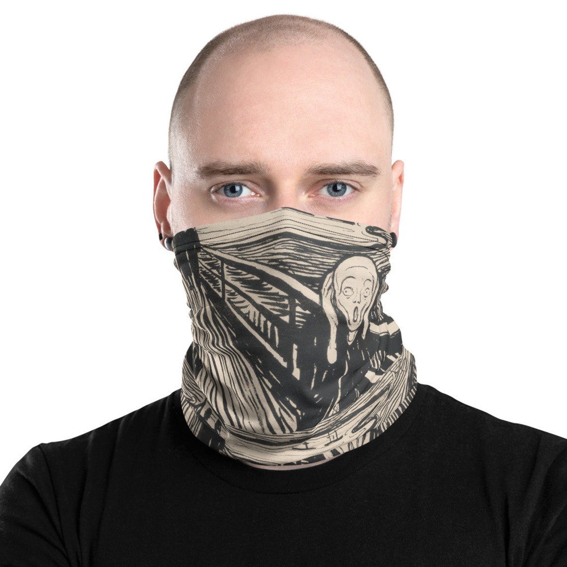 The Scream Face Mask Neck Gaiter Headwear Facemask | Etsy