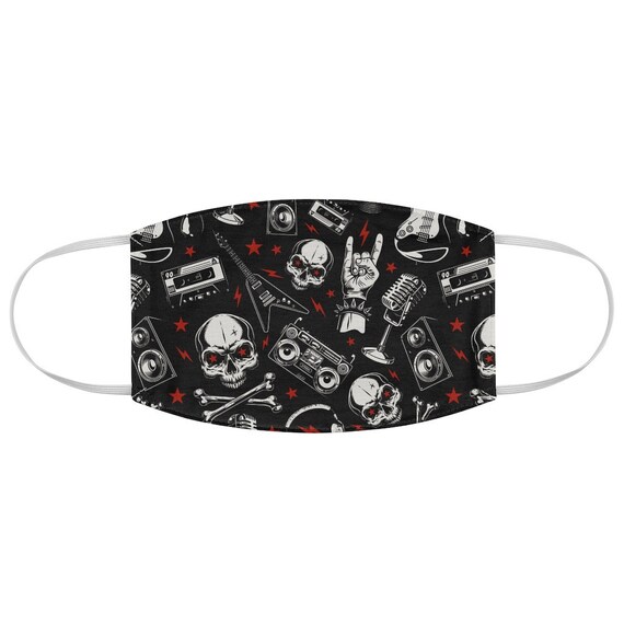 Heavy Metal Hard Rock Face Mask Musician | Etsy