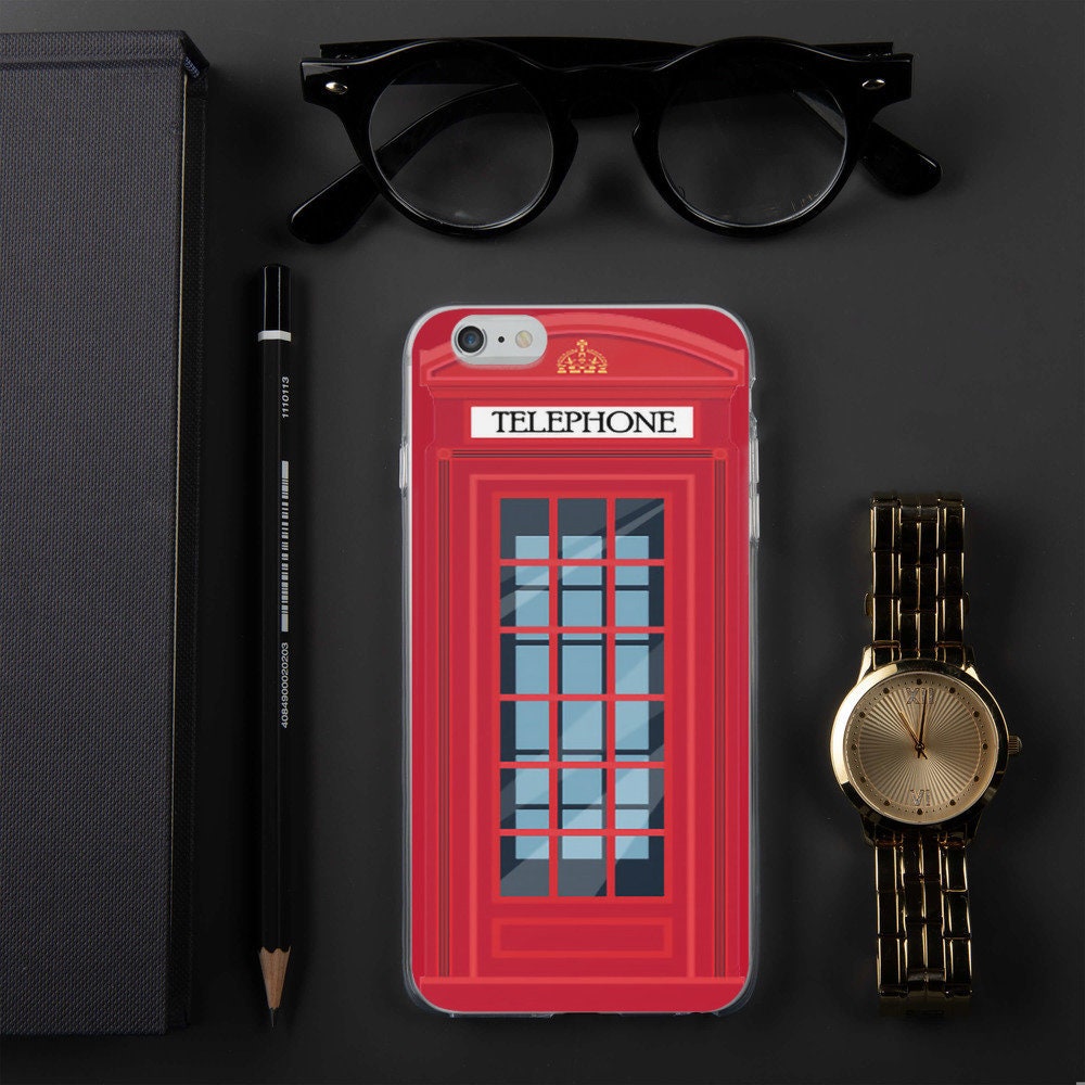 British Telephone Box Iphone Case Public Phone Kiosk England | Etsy