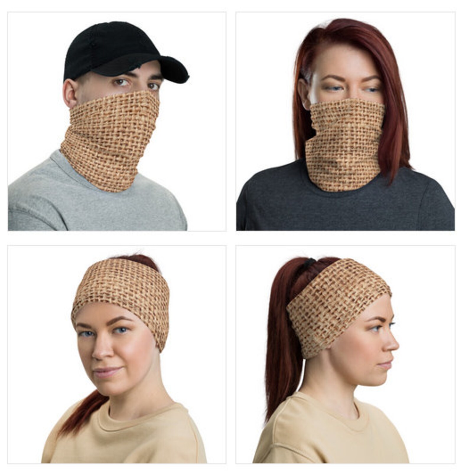 Raw Face Mask Multifunctional Neck Gaiter Headwear Facemask - Etsy