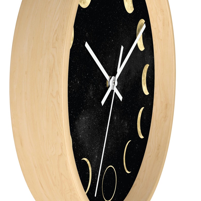 Moon Wall Clock Phases of the Moon Cosmic Clock - Etsy