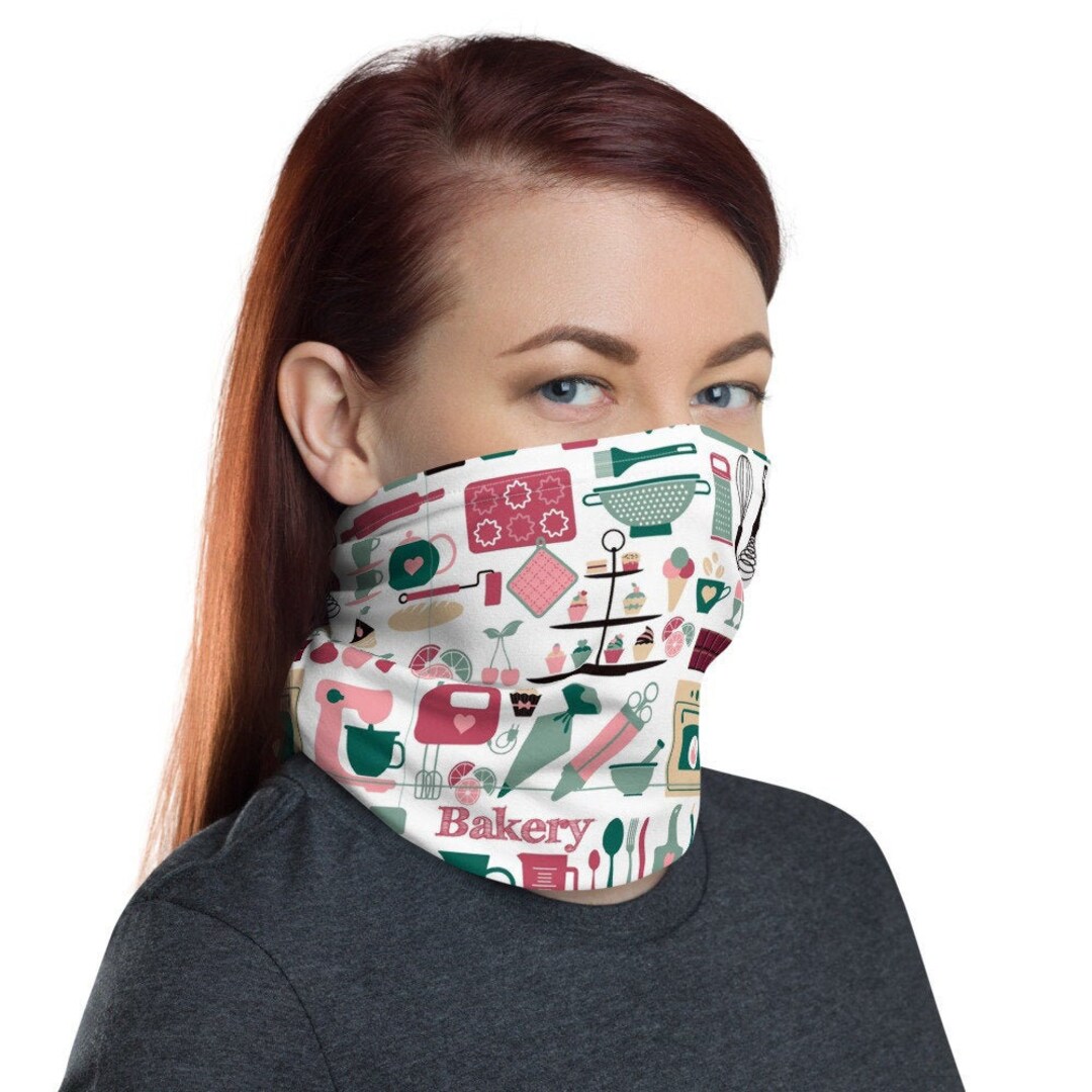 Baking Face Mask, Baker Facemask Neck Gaiter, Cake and Bake - Etsy