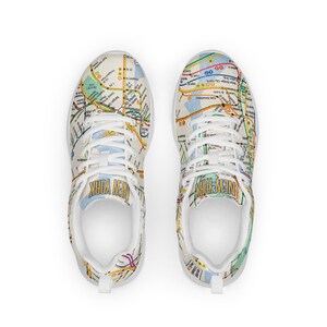New York Map Men’s Athletic Shoes - Etsy