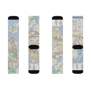 New York City Subway Map Socks - Etsy