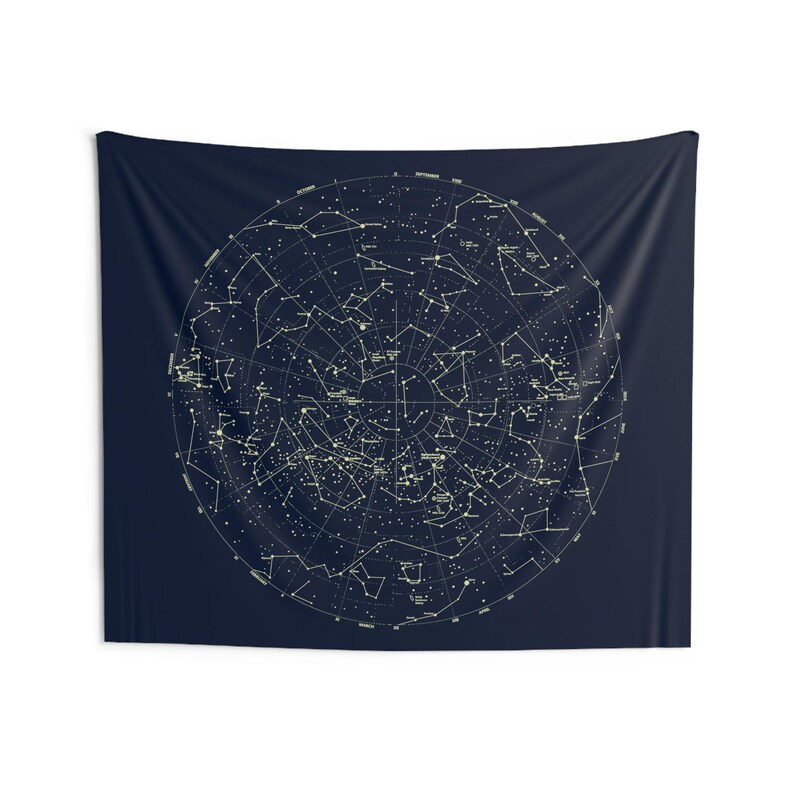 Constellations Map Wall Tapestry, Astronomy Constellation Astrology ...