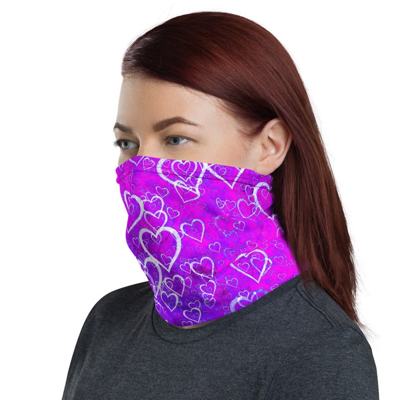 Heart Love Face Mask Multifunctional Product Neck Gaiter - Etsy