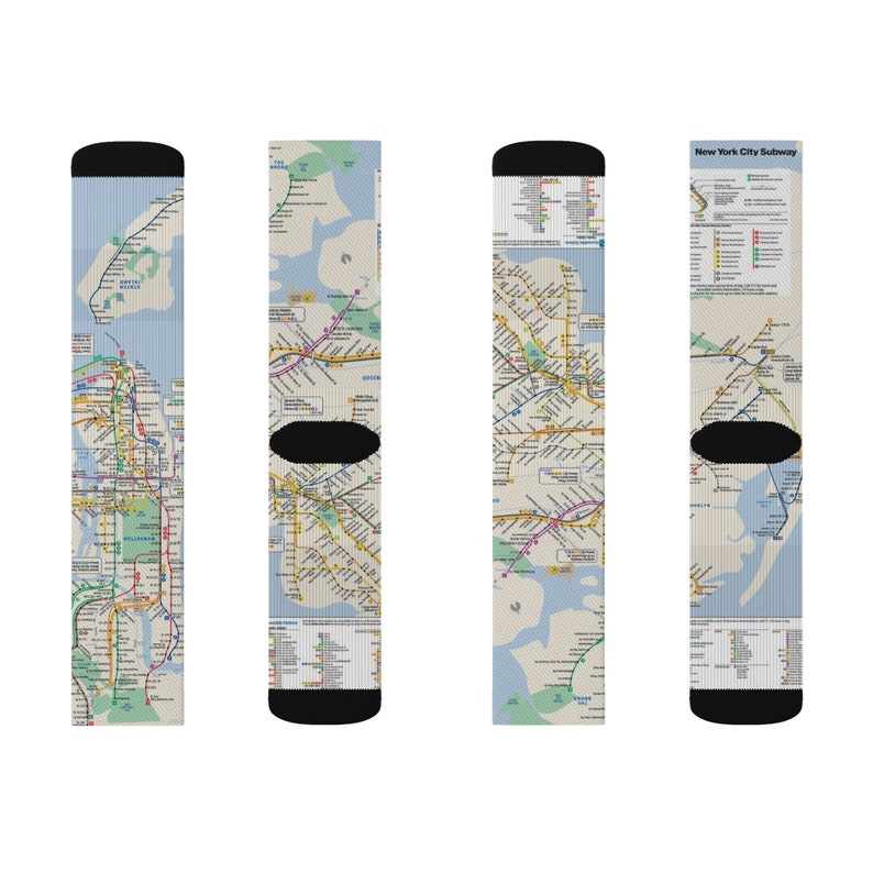 New York City Subway Map Socks - Etsy