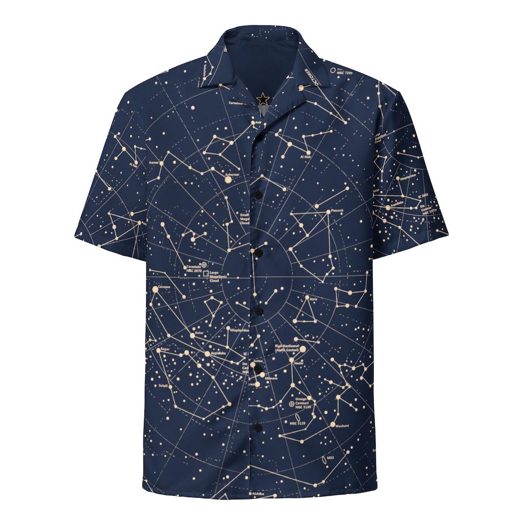 Constellations Unisex Button Shirt, Universe, Space Dreamer, Astronomer ...