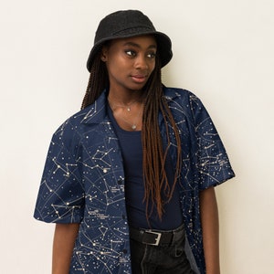 Constellations Unisex Button Shirt, Universe, Space Dreamer, Astronomer ...