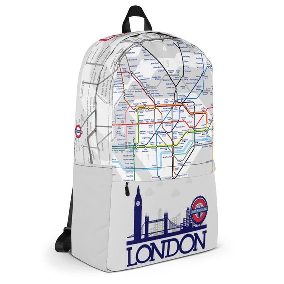London Backpack London Tour Bag Central London Map England | Etsy