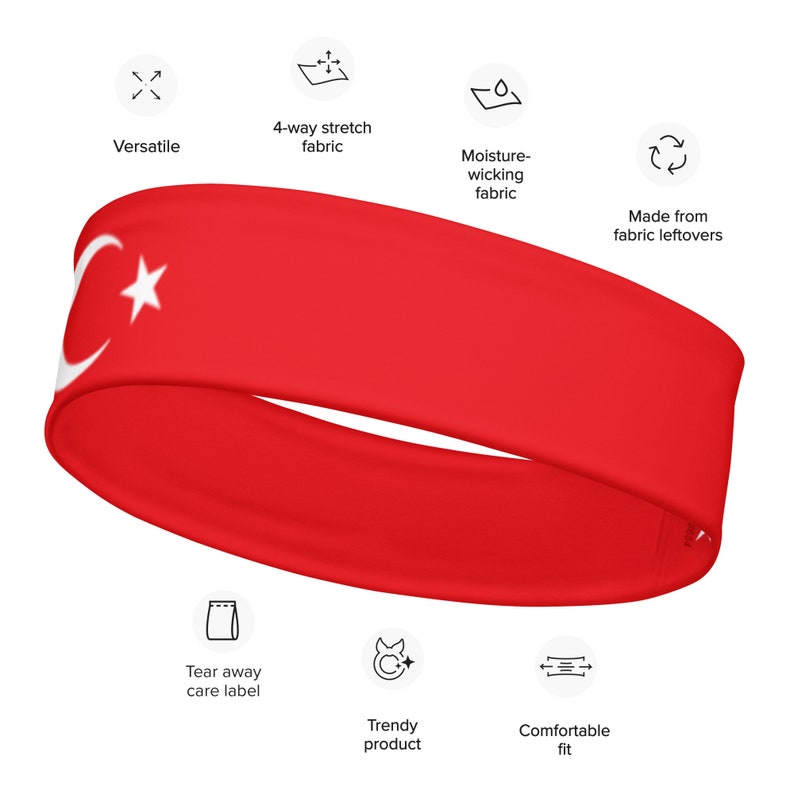 Turkish Flag Headband Turkey - Etsy