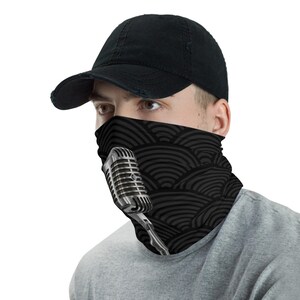 Microphone Face Mask - Neck Gaiter, Facemask for Reporter Radio ...