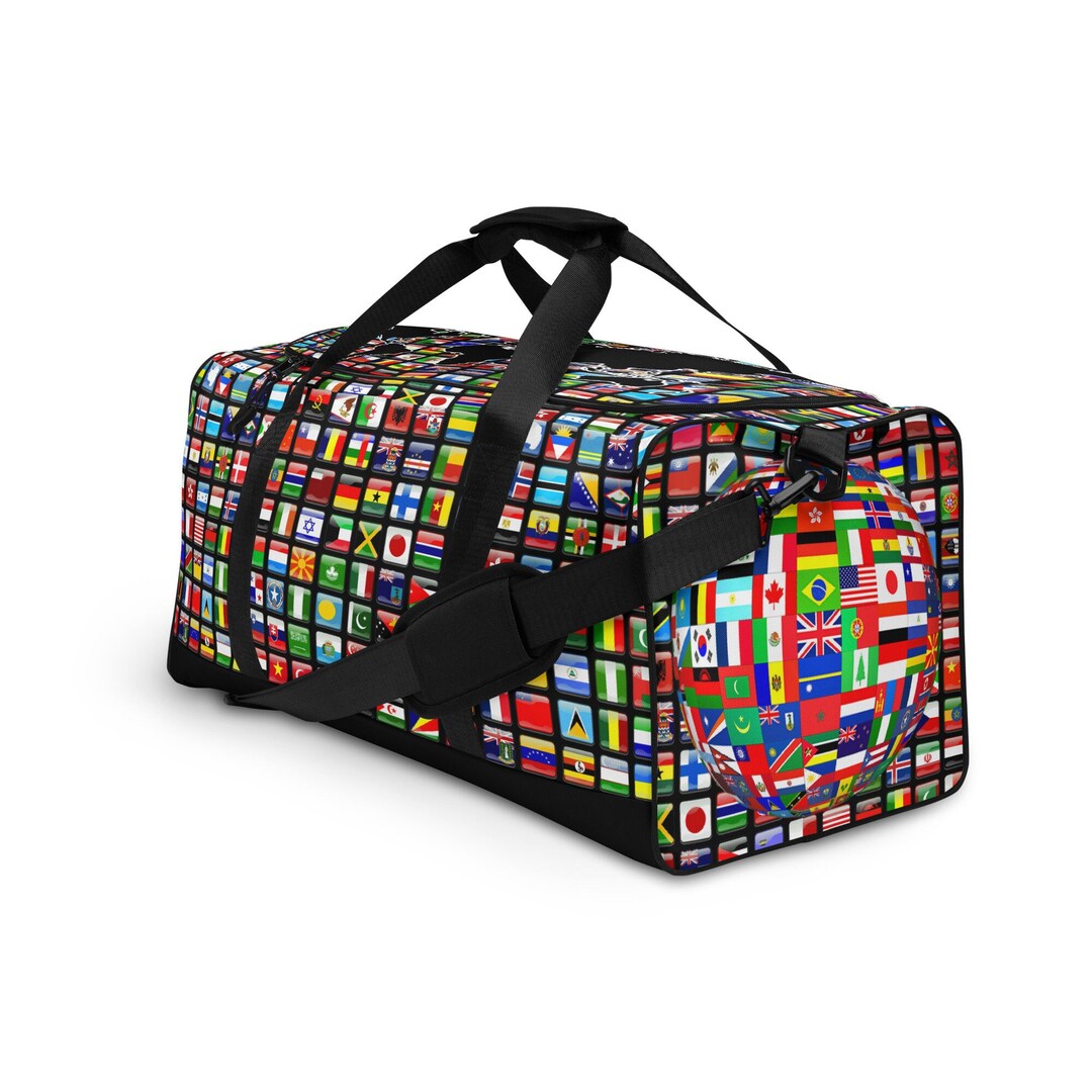 World Traveler Duffle Bag, All Country Flags Bag, International Travel ...