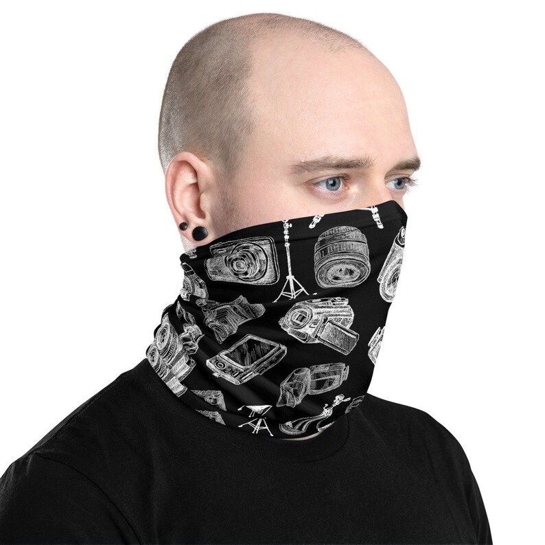 Photographer Face Mask Vintage Camera Neck Gaiter Scarf - Etsy