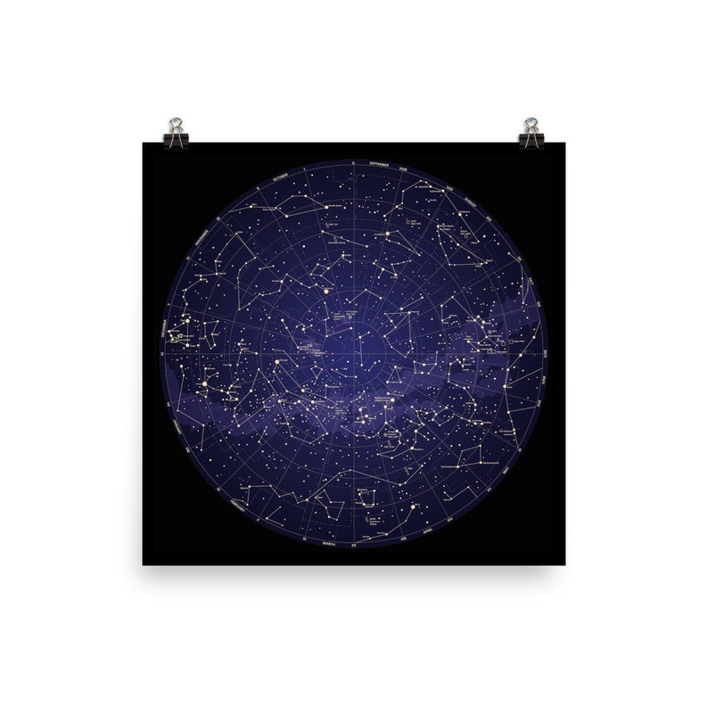 Constellations Poster, Night Sky, Stars Cosmos Universe - Etsy