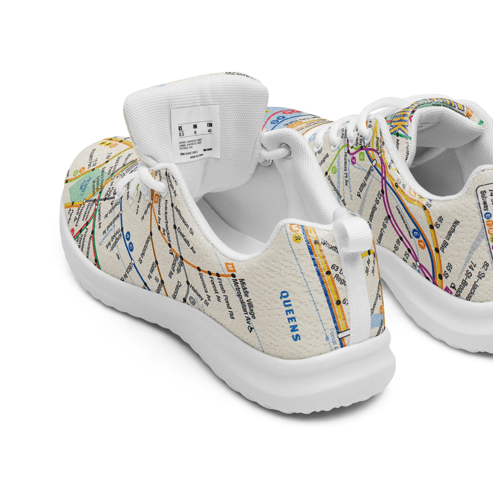 New York Map Men’s Athletic Shoes - Etsy