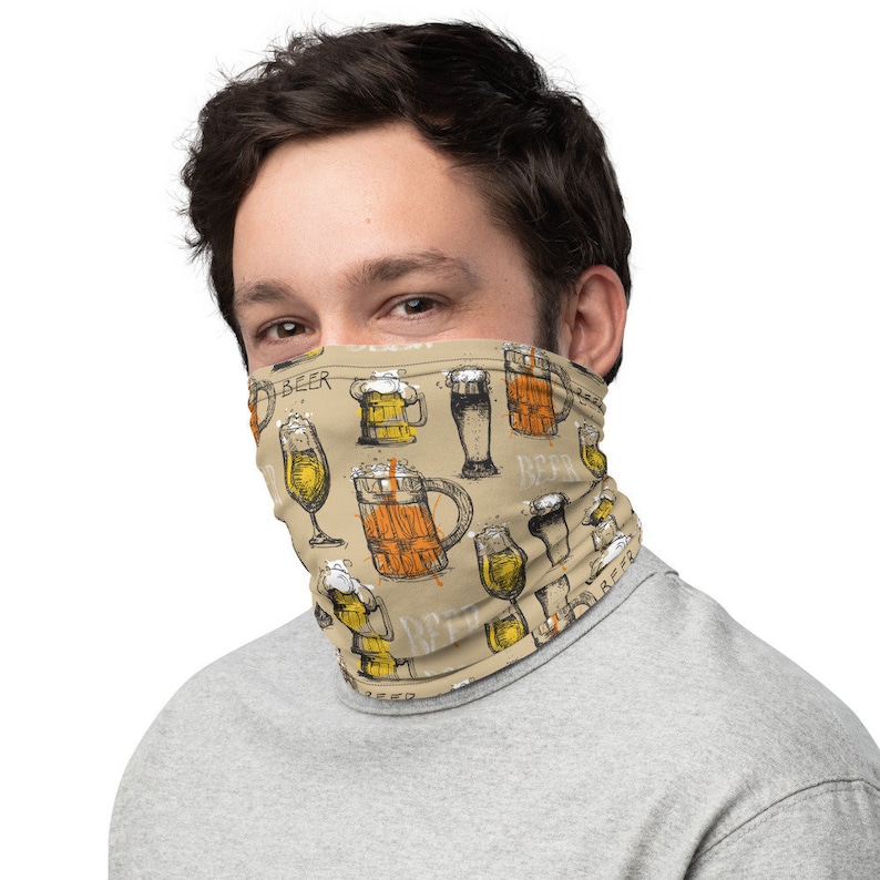 Beer Face Mask Multifunctional Neck Gaiter Headwear - Etsy