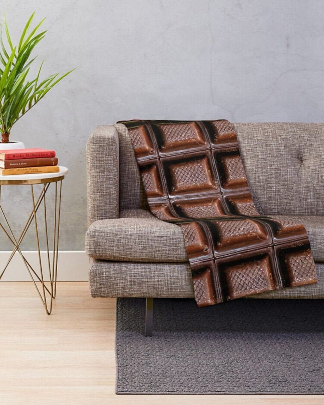 Chocolate Throw Blanket, Realistic Chokolate Gift - Etsy