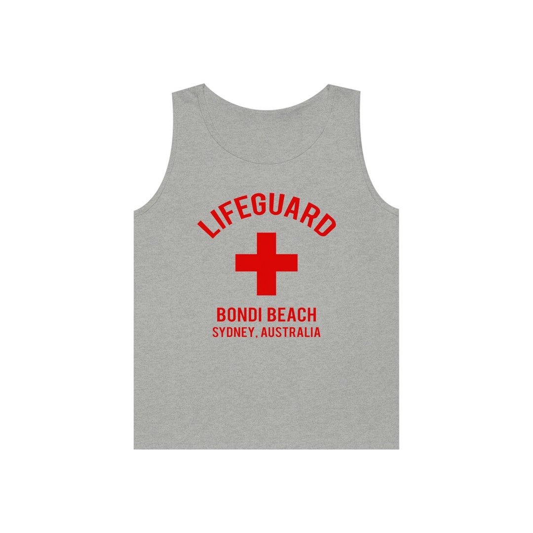 Lifeguard Bondi Beach Unisex Heavy Cotton Tank Top, Sydney Australia ...