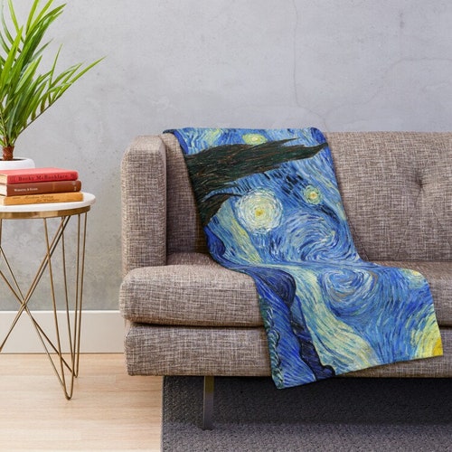 Table Runner Vincent Van Gogh Starry Night Linen Table - Etsy