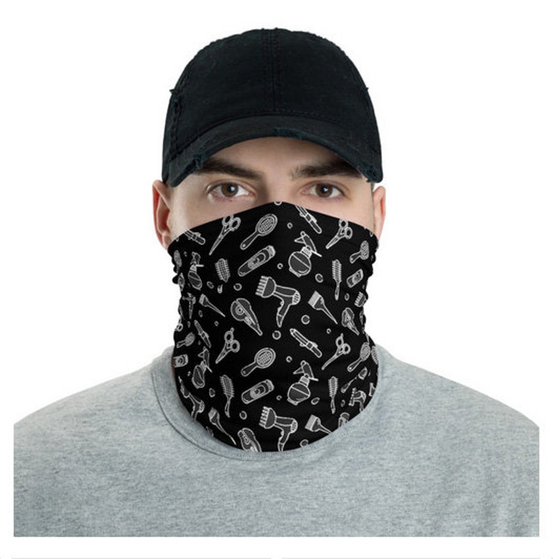 Hairdresser Face Mask, Coiffeur Neck Gaiter, Scarf, Hair Headwear ...