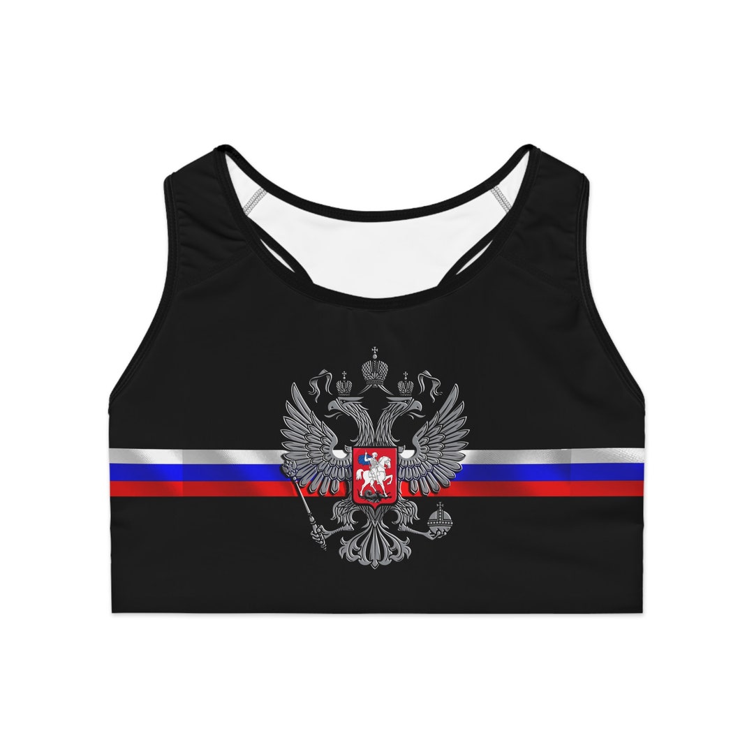 Russia Flag Sport Bra, Russian Girl - Etsy
