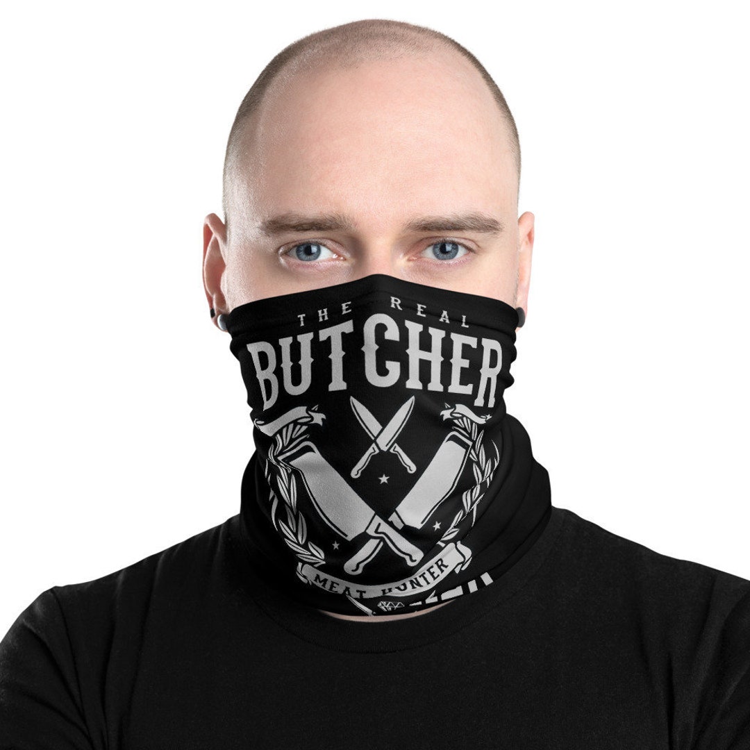 Real Butcher Face Mask, Neck Gaiter, BBQ Facemask, Headband Slayer ...