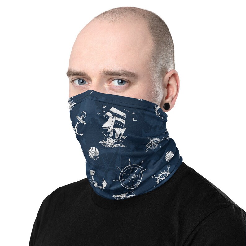 Sailor Face Mask - Neck Gaiter, Scarf Wind Protection, Seaman Fisher ...
