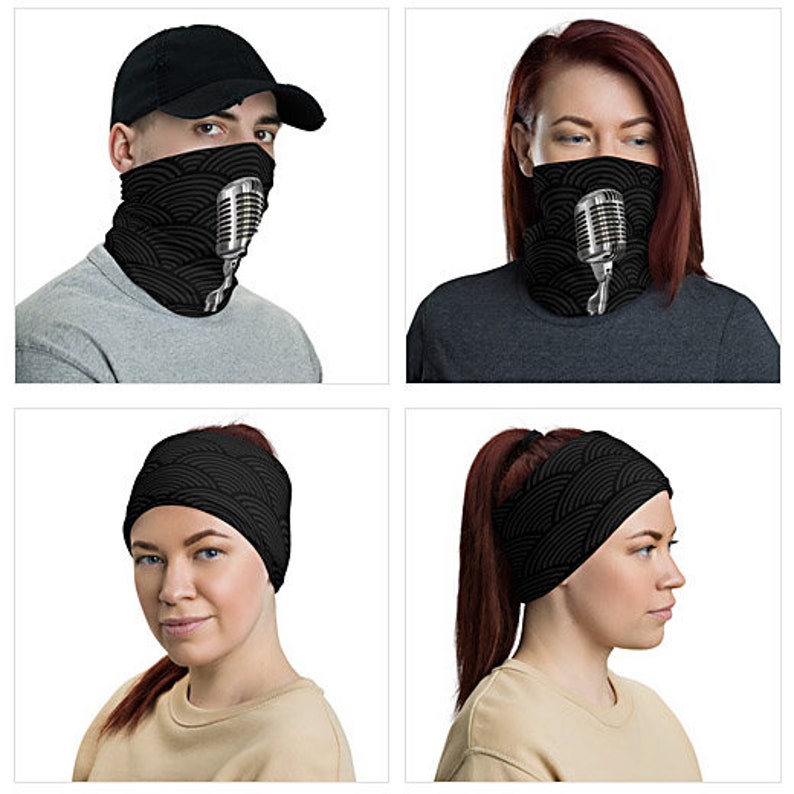 Microphone Face Mask Neck Gaiter Facemask for Reporter - Etsy