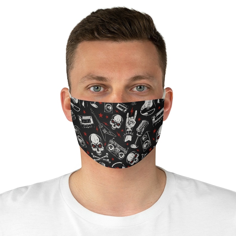 Heavy Metal Hard Rock Face Mask Musician - Etsy UK